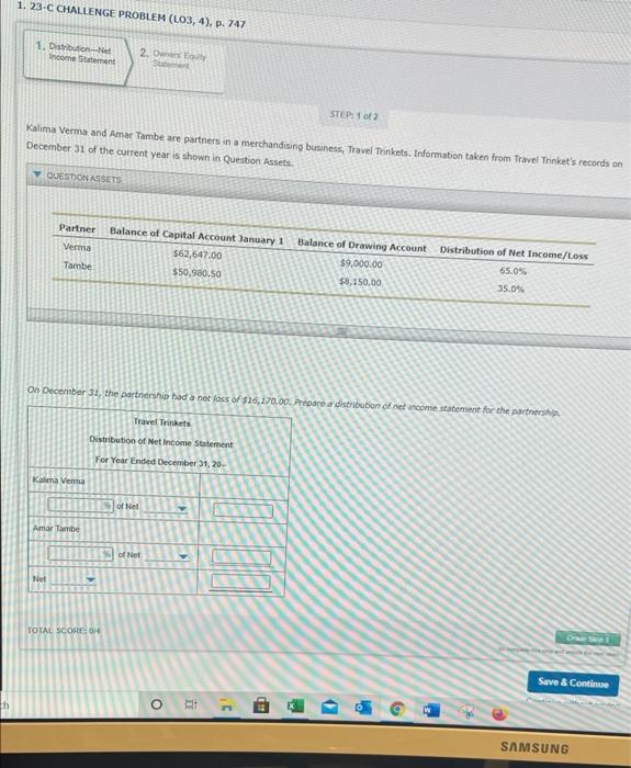 Solved 1. 23.C CHALLENGE PROBLEM (L03, 4), p. 747 1. | Chegg.com