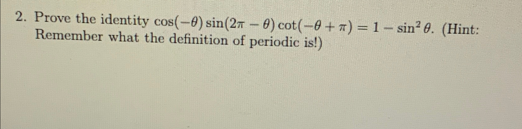 Solved Prove the identity | Chegg.com