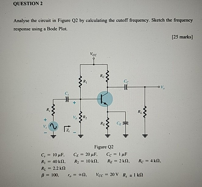 Solved Analyse the circuit in Figure Q2 by calculating the | Chegg.com