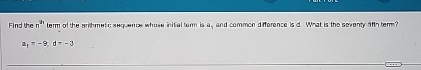 Solved Find the nth ﻿term of the arithmetic sequence whose | Chegg.com