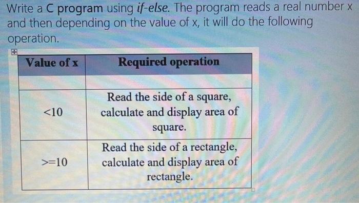 Solved Write A C Program Using If Else The Program Reads A 1808