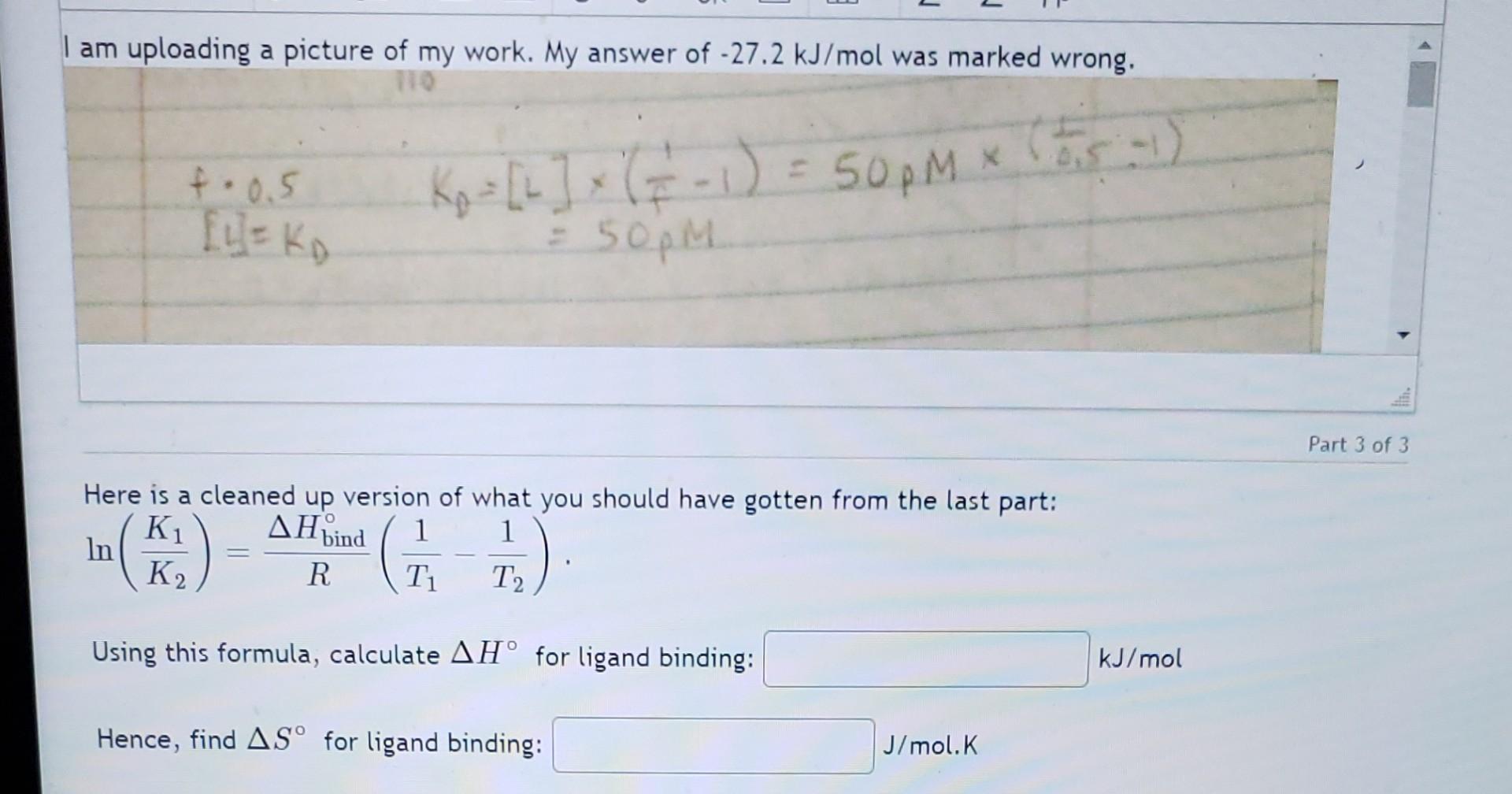 Solved am uploading a picture of my work. My answer of −27.2 | Chegg.com