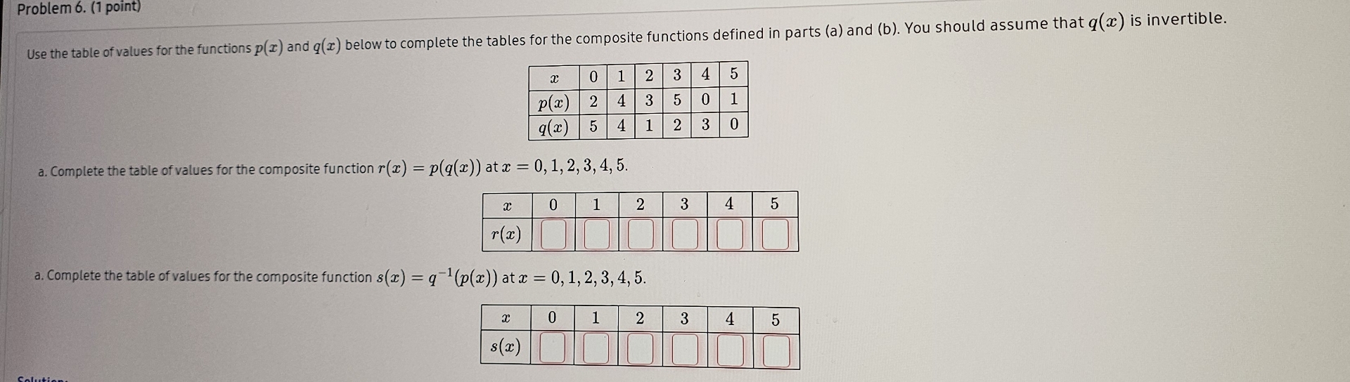 Solved Problem 6. (1 | Chegg.com