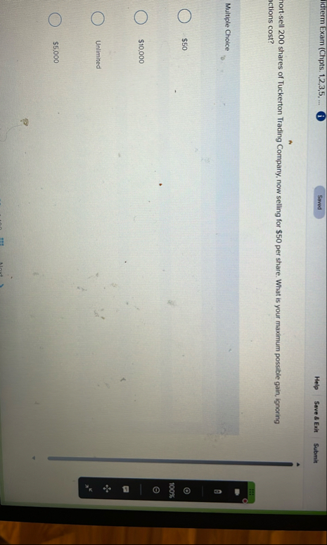 Solved Iidterm Exam (Chpts. 1,2,3,5, ...HelpSave 8 | Chegg.com