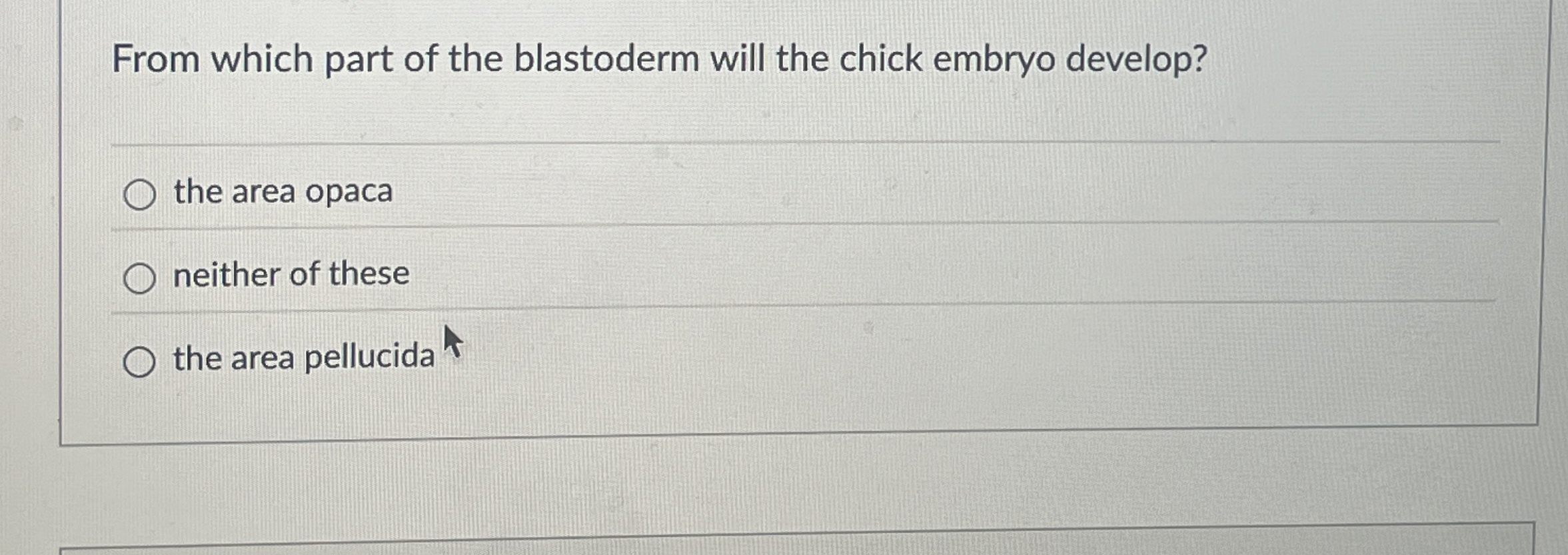 Solved From which part of the blastoderm will the chick | Chegg.com