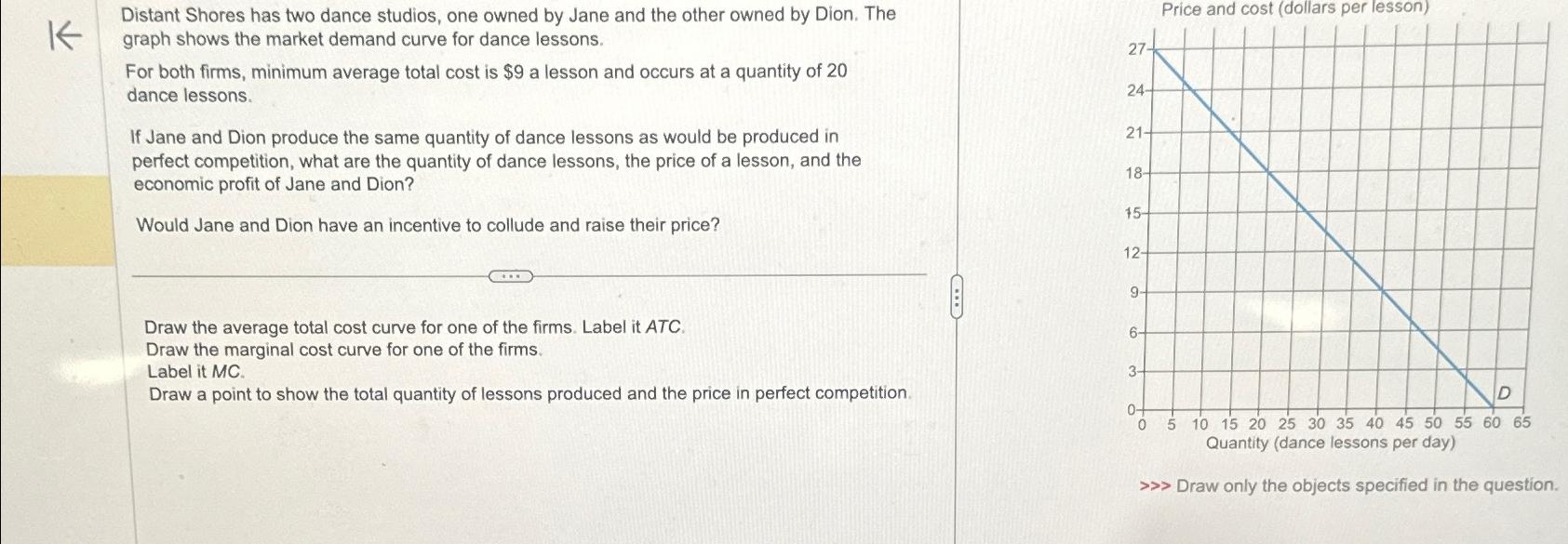 Solved Distant Shores has two dance studios, one owned by | Chegg.com