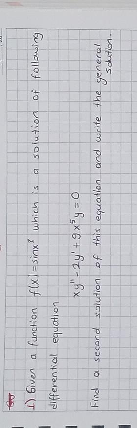 Solved differential equations | Chegg.com Solved differential equations | Chegg.com