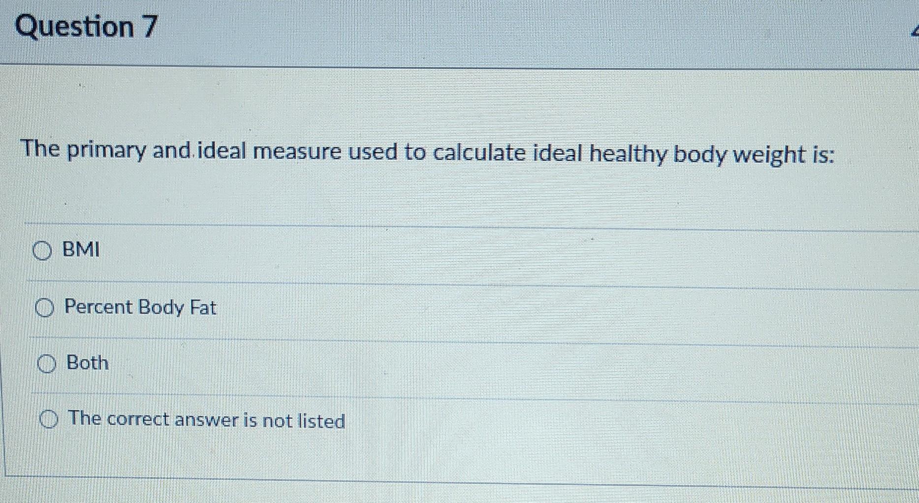 Solved The primary and. ideal measure used to calculate | Chegg.com