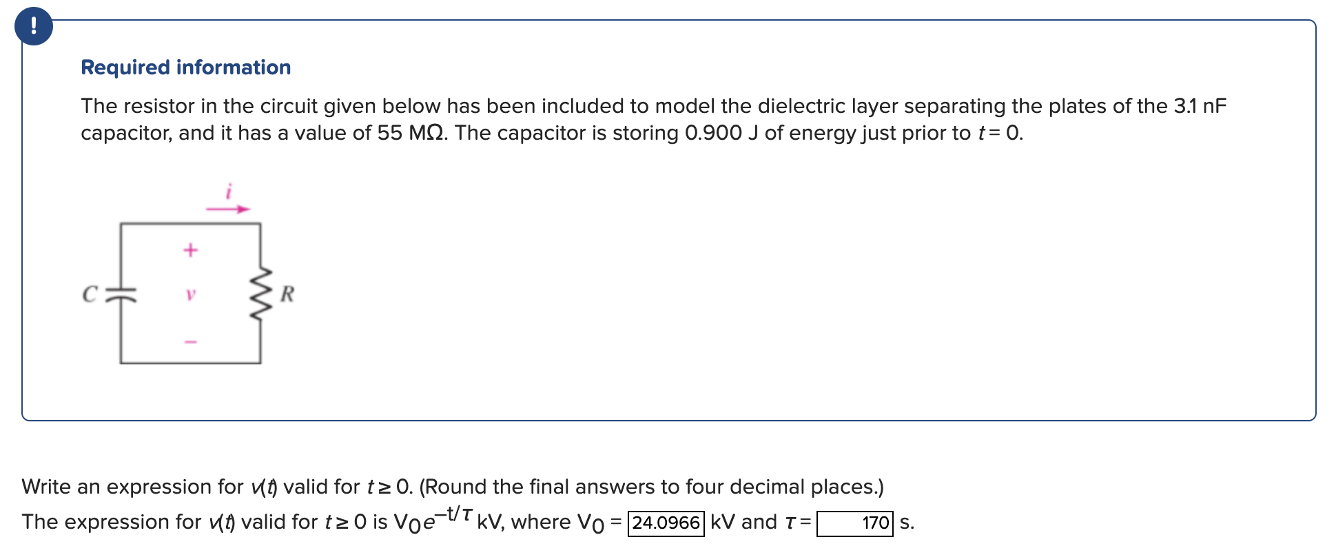 Solved Please help! I think I got the Vo =wrong but the t = | Chegg.com