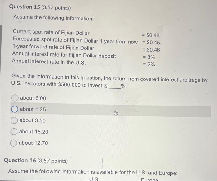 Solved Assume the following information: Given the | Chegg.com