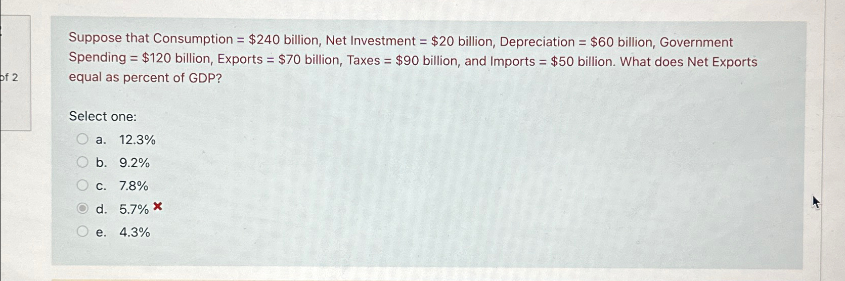 Solved Suppose that Consumption =$240 ﻿billion, Net | Chegg.com