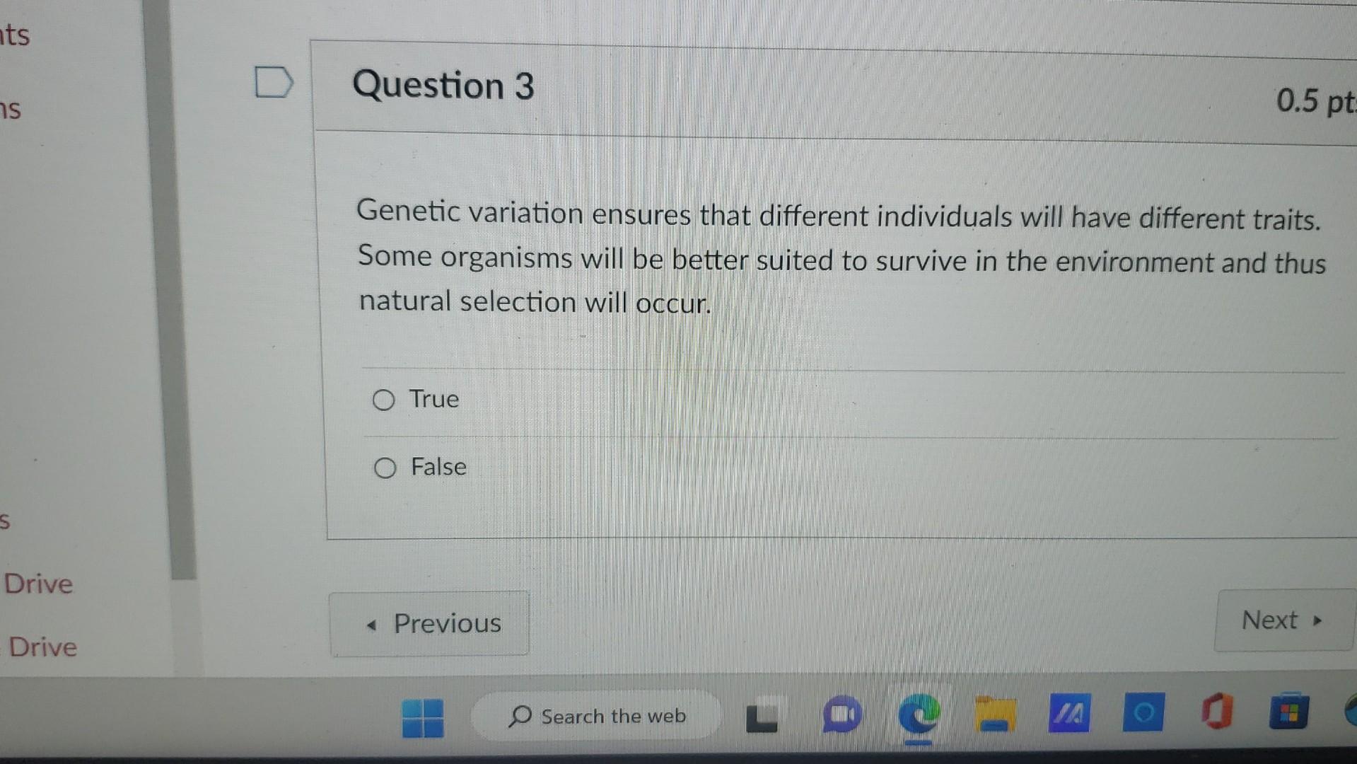 Solved Genetic variation ensures that different individuals | Chegg.com