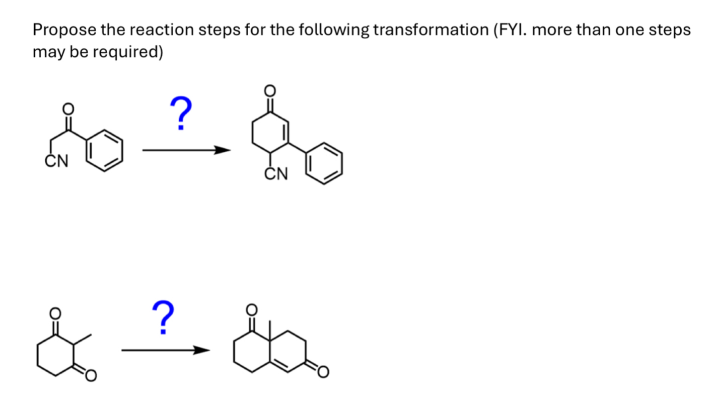 Solved Propose the reaction steps and mechanisms for the | Chegg.com