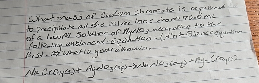 Solved What mass of Sodium chromate is required to | Chegg.com