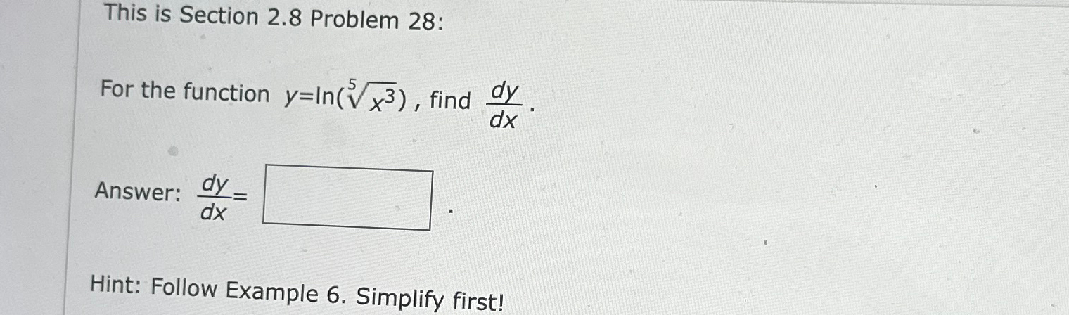 Solved This is Section 2.8 ﻿Problem 28:For the function | Chegg.com