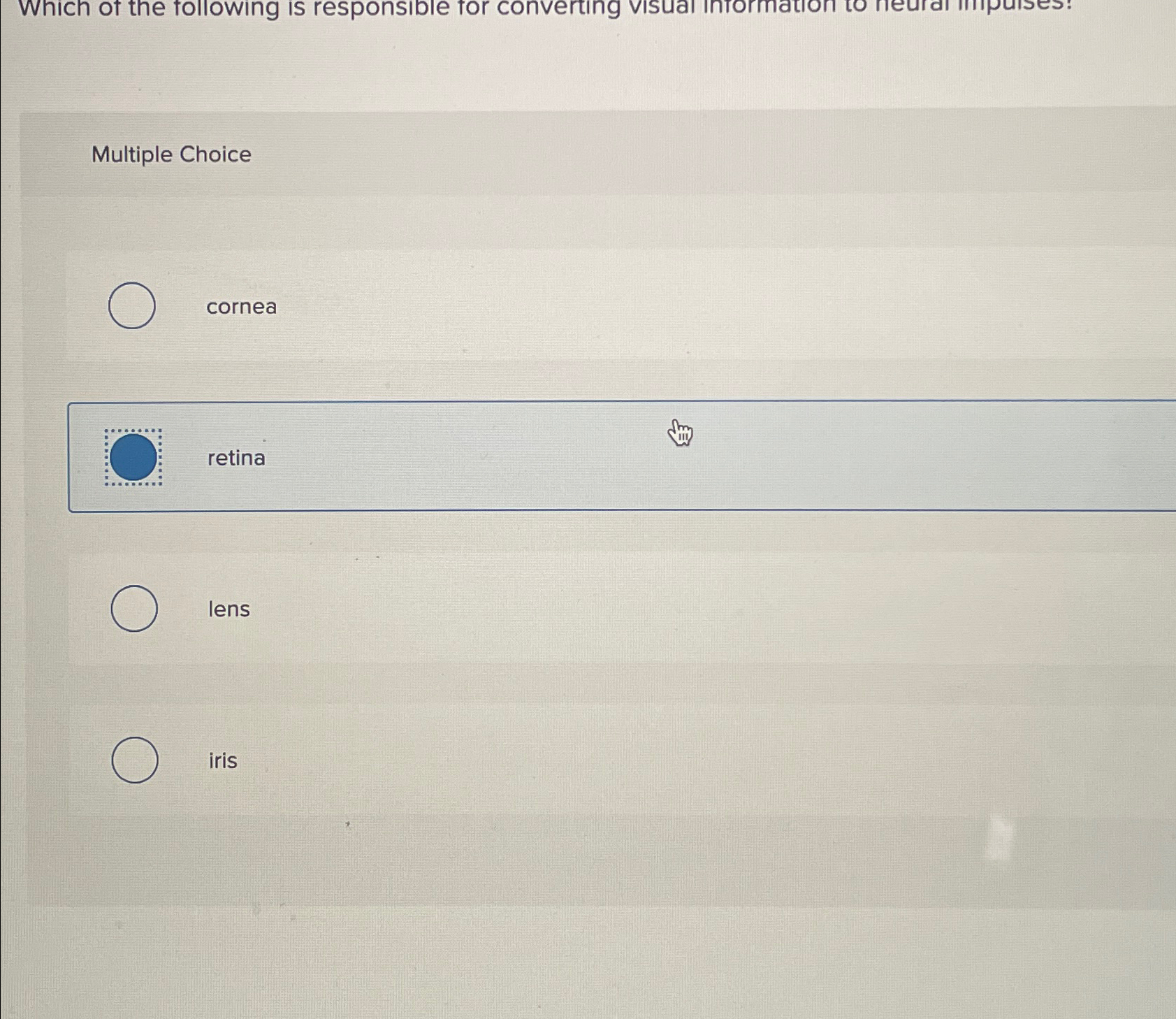 Solved Which of the following is responsible for converting | Chegg.com