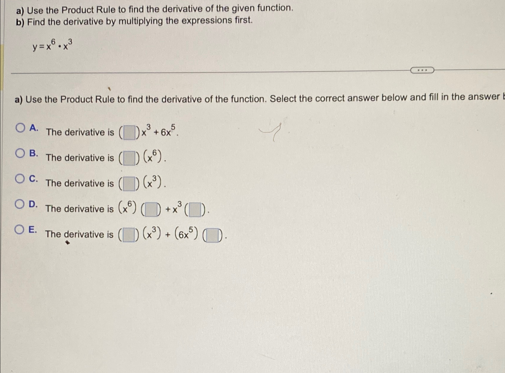 Solved a) ﻿Use the Product Rule to find the derivative of | Chegg.com