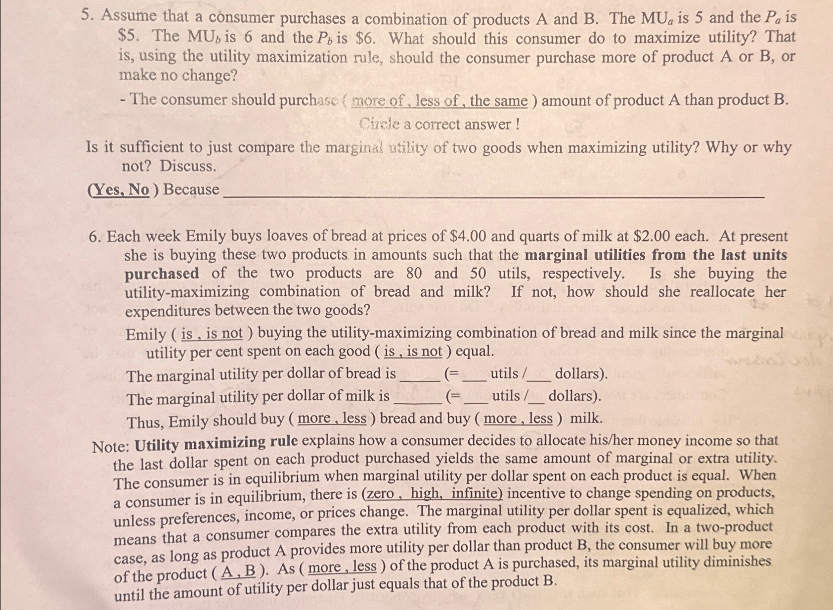 Solved Assume that a consumer purchases a combination of | Chegg.com