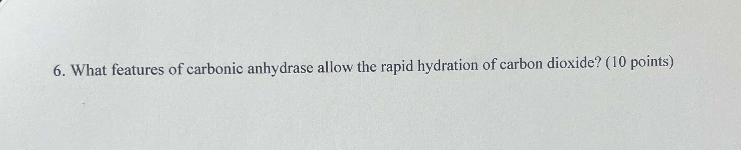 Solved What features of carbonic anhydrase allow the rapid | Chegg.com
