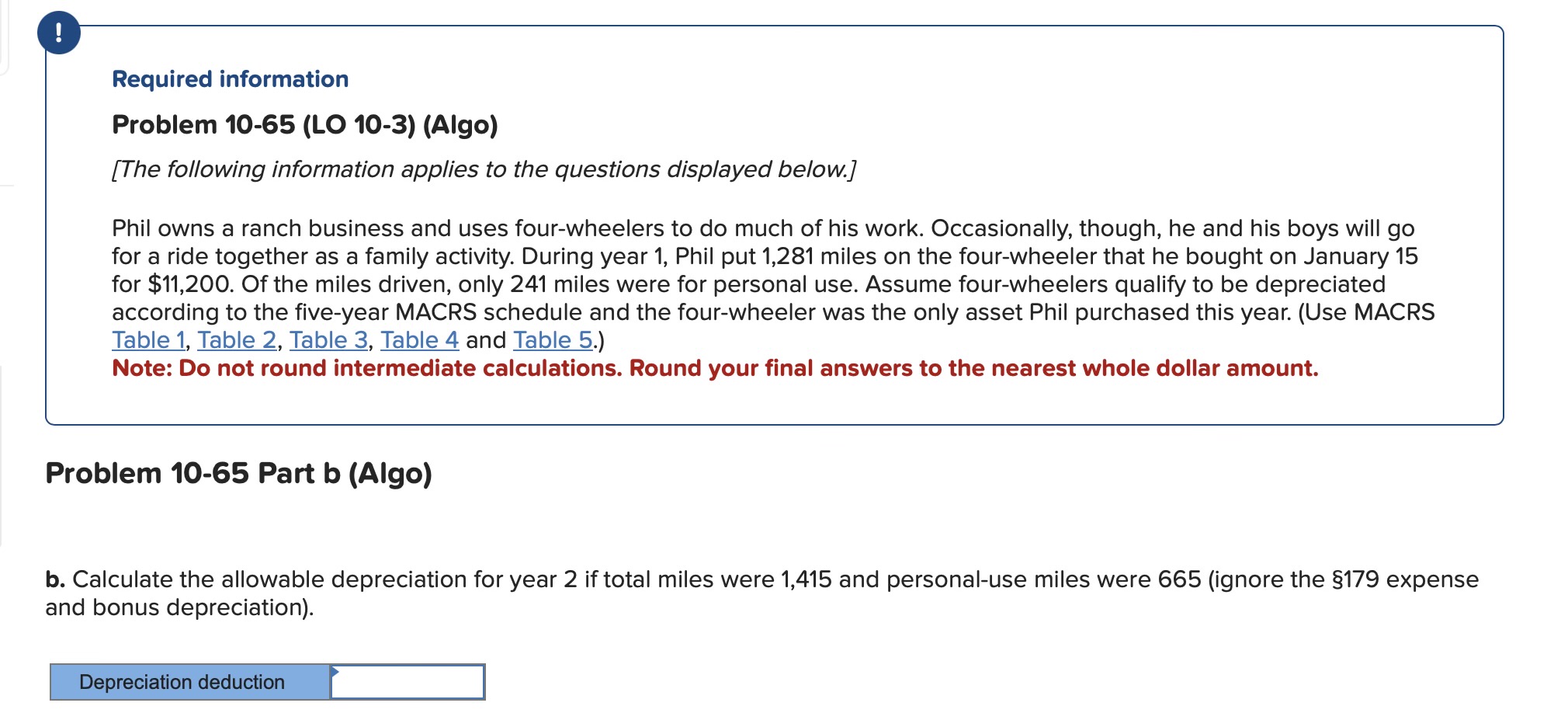 Solved Required informationProblem 10-45 (LO | Chegg.com
