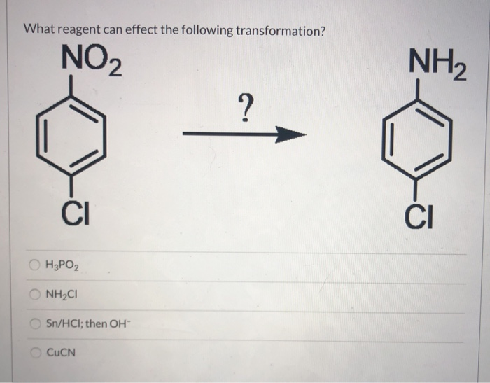 Solved What reagent can effect the following transformation? | Chegg.com