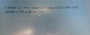 Solved A single-turn wire loop is 2.0 ﻿cm in diameter and | Chegg.com