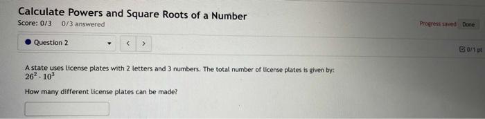 Solved Calculate Powers and Square Roots of a Number Score: | Chegg.com
