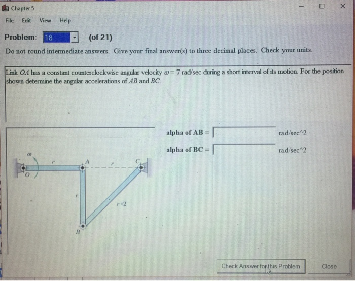 Solved - Ox Chapter 5 File Edit View Help Problem: 18 (of | Chegg.com