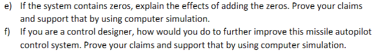 Solved 1. Figure 1 shows a rate loop of a missile autopilot | Chegg.com