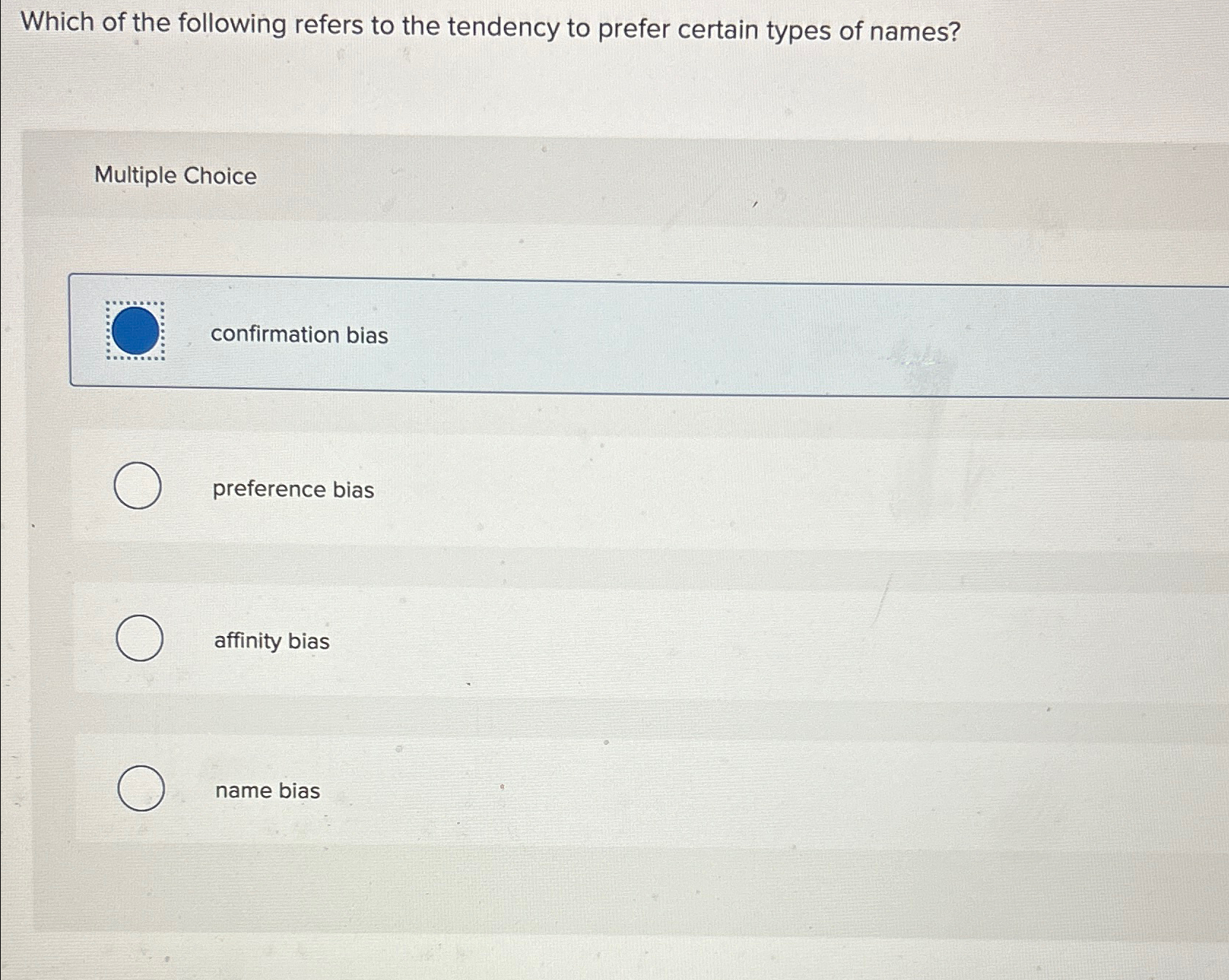 Solved Which of the following refers to the tendency to | Chegg.com