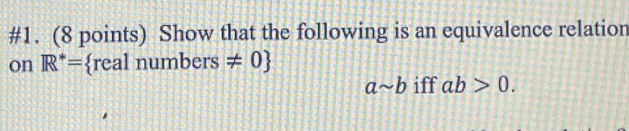 Solved #1. (8 ﻿points) ﻿Show that the following is an | Chegg.com