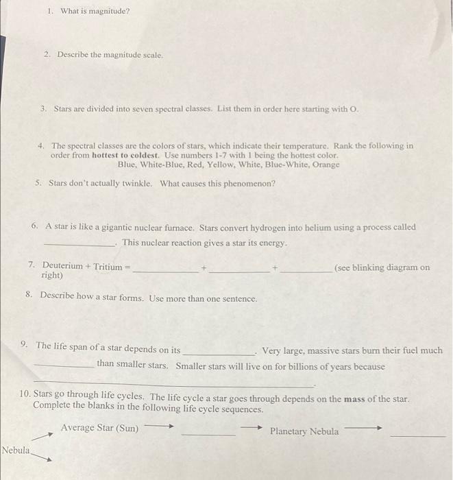 Solved 1. What is magnitude? 2. Describe the magnitude scale | Chegg.com