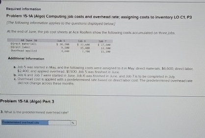 Solved Required intormationProblem 15-1A (Aigo) ﻿Computing | Chegg.com