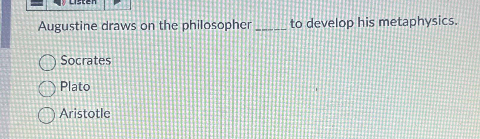 Solved Augustine draws on the philosopher to develop his | Chegg.com