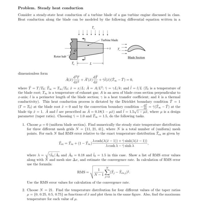 Solved Problem Steady Heat Conduction Consider A