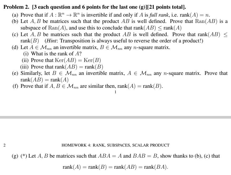 Solved Problem 2. [ 3 each question and 6 points for the | Chegg.com Solved Problem 2. [ 3 each question and 6 points for the | Chegg.com