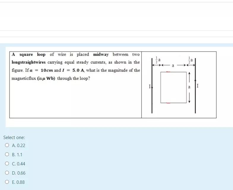 Solved a A square loop of wire is placed midway between two | Chegg.com