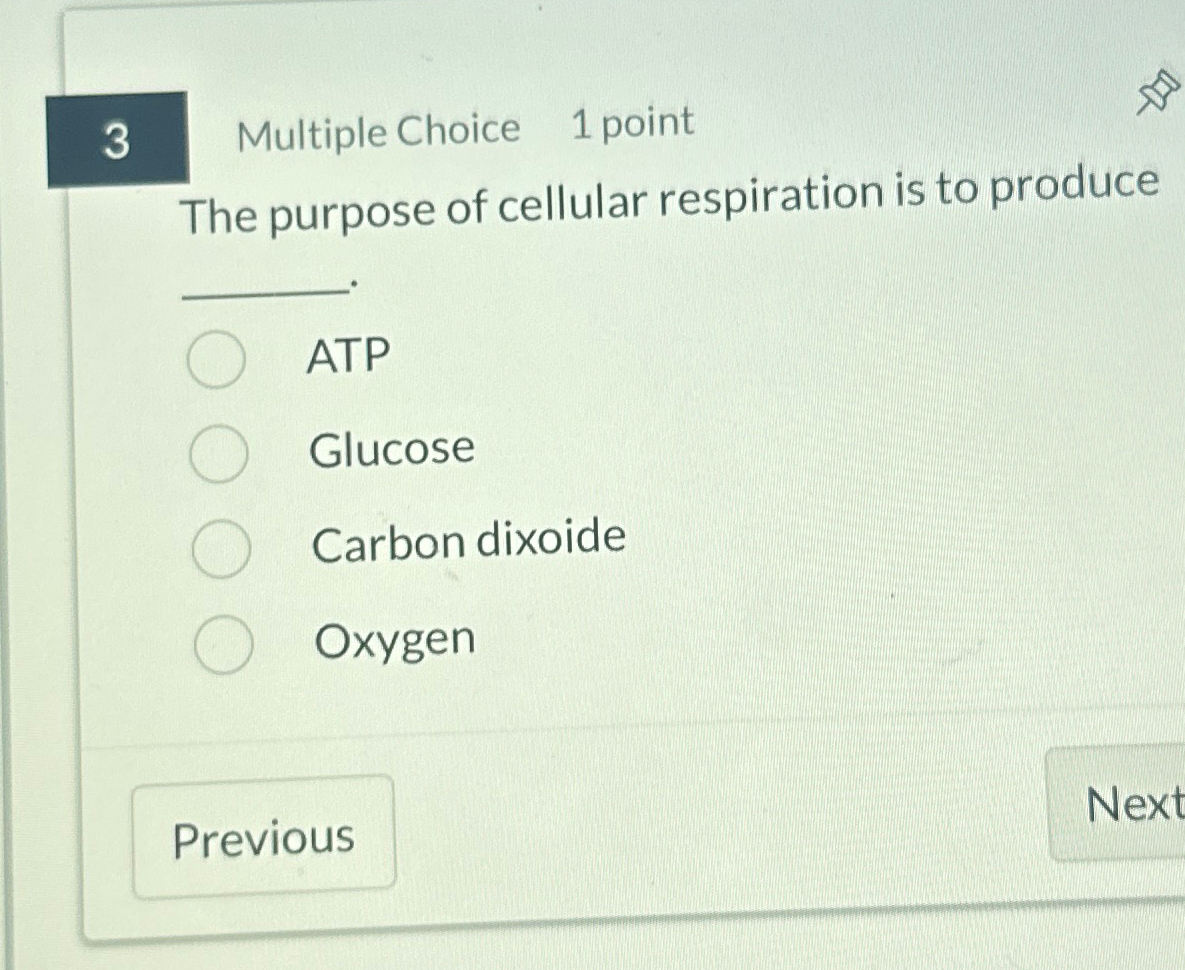 Solved 3Multiple Choice1 ﻿pointThe purpose of cellular | Chegg.com