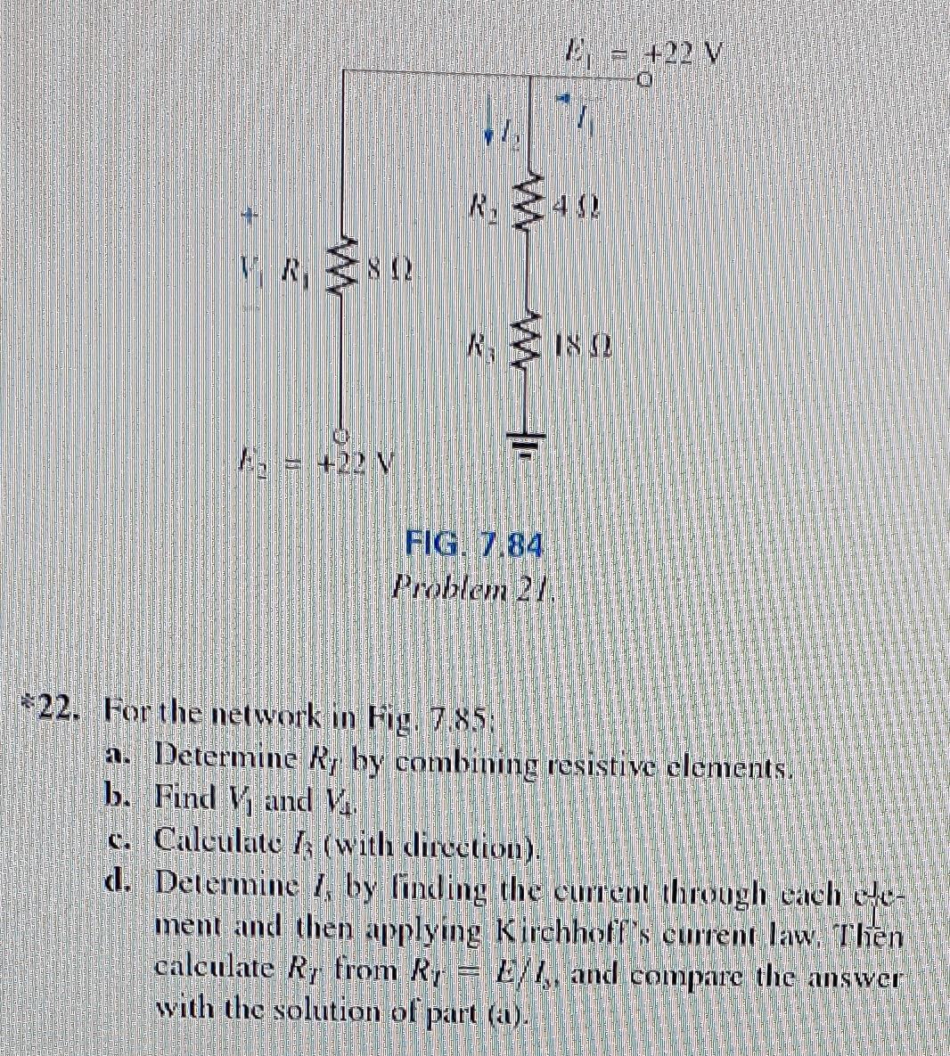 Solved 22. For the network in Fig. 7.85 a. Determine RT by | Chegg.com
