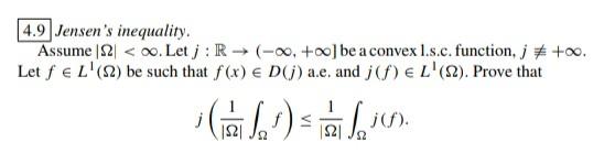 4.9 Jensen's inequality. Assume 221