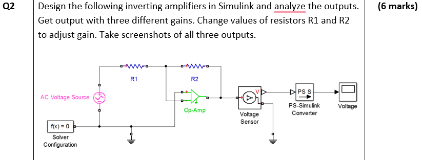 Solved Q2 , ﻿Design the following inverting amplifiers in | Chegg.com