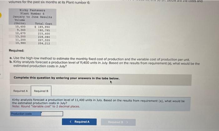 Solved Exercise 5-29 (Static) Methods of Estimating Costs: | Chegg.com