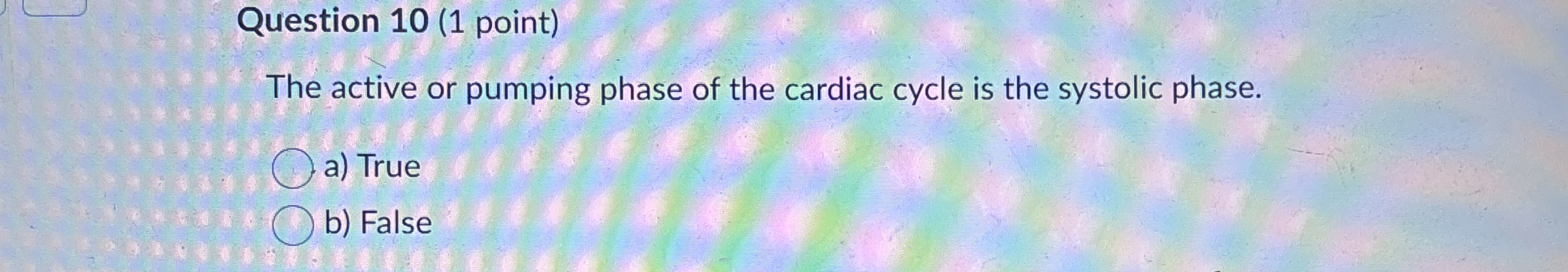 Solved Question 10 (1 ﻿point)The active or pumping phase of | Chegg.com