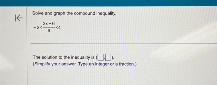 Solved Solve and graph the compound inequality. −2