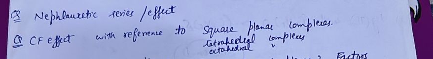 Solved Cft Effect With Refenence To Square Planar Complex 7800