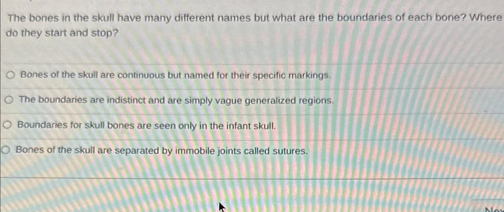 Solved The bones in the skull have many different names but | Chegg.com
