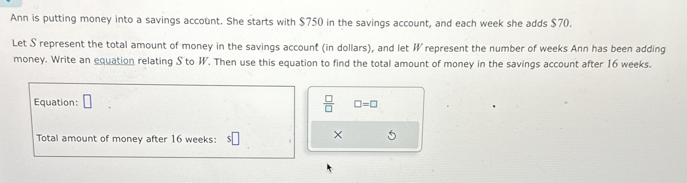 Solved Ann is putting money into a savings account. She | Chegg.com