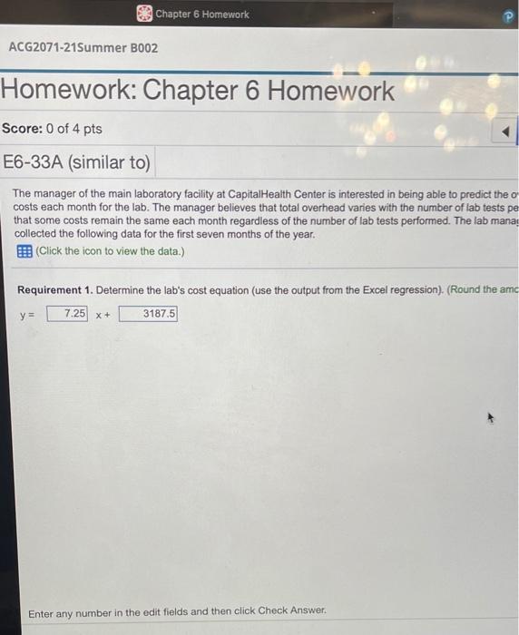 Solved Chapter 6 Homework ACG2071-21Summer B002 Homework: | Chegg.com