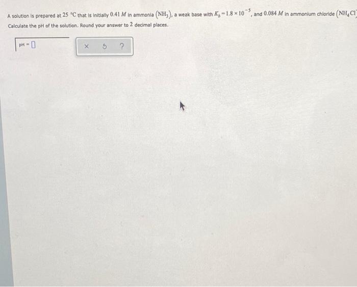 Solved A solution is prepared at 25°C that is initially 0.41 | Chegg.com