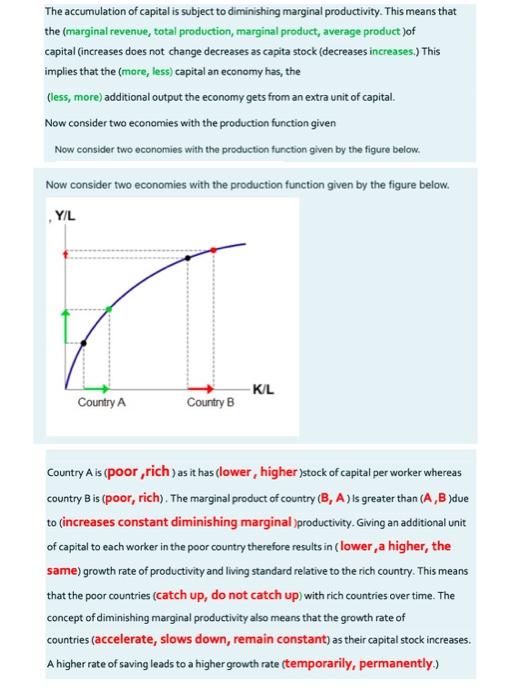 Solved The accumulation of capital is subject to diminishing | Chegg.com